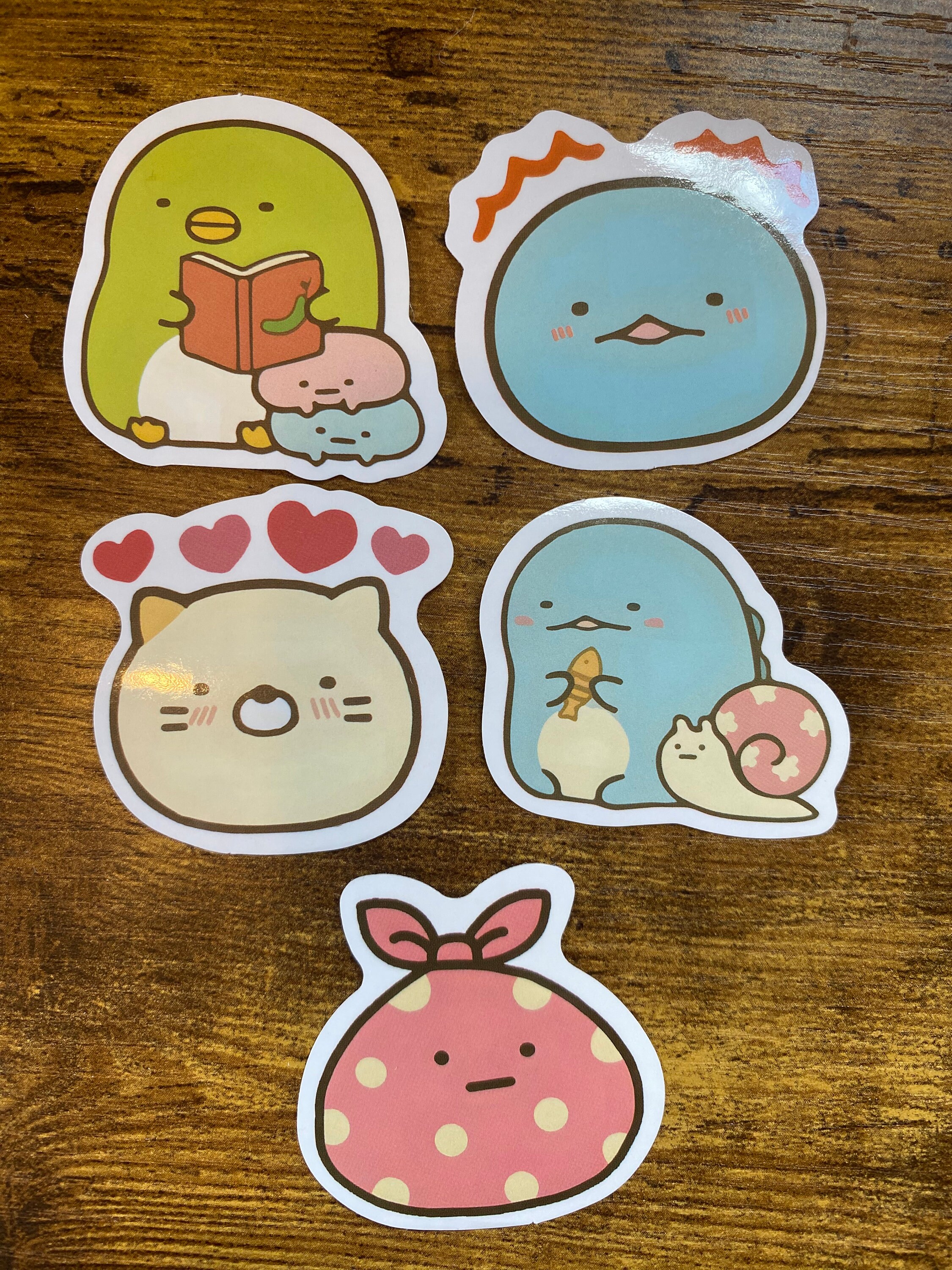 5 Animal Stickers 5 Cute Cartoon Animal Stickers Bulk Kids Stickers ...