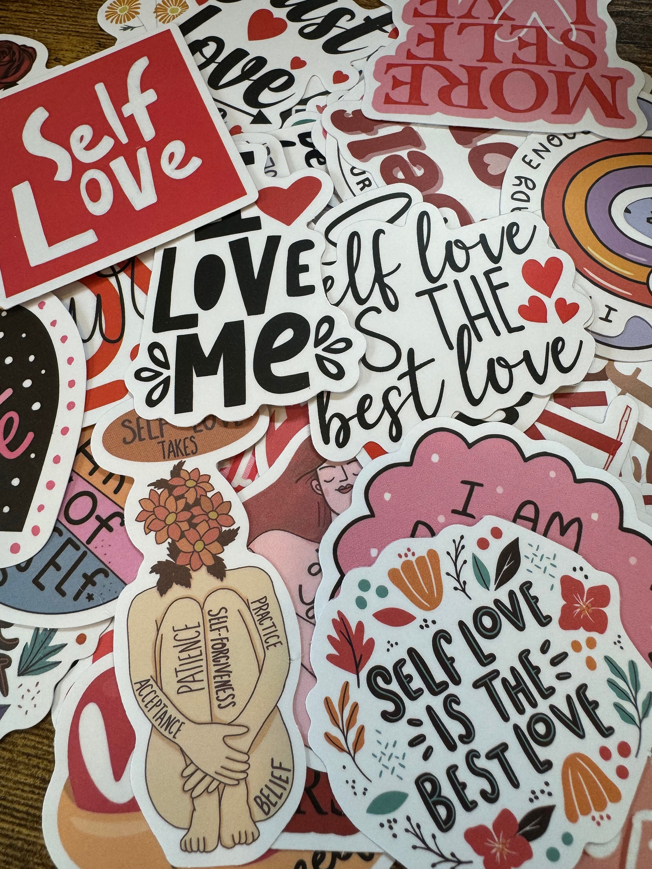 50 Self Love Stickers for All Motivational Stickers Mental Health ...