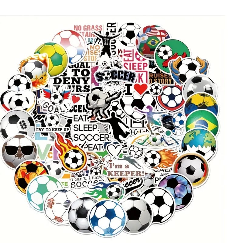 Soccer Stickers - Etsy