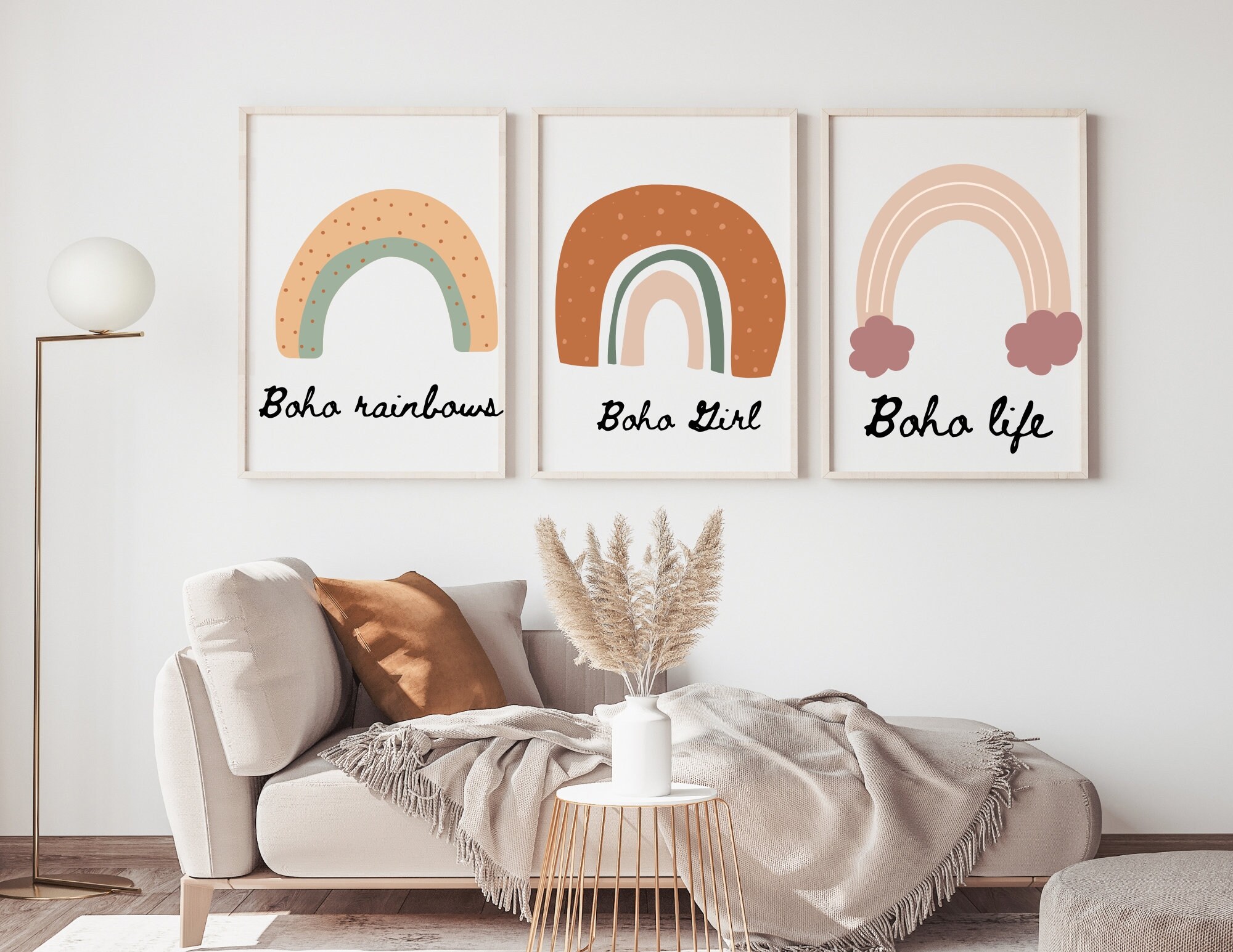 Boho Rainbows, Digital Rainbow Stickers, Bohemians Rainbows ...