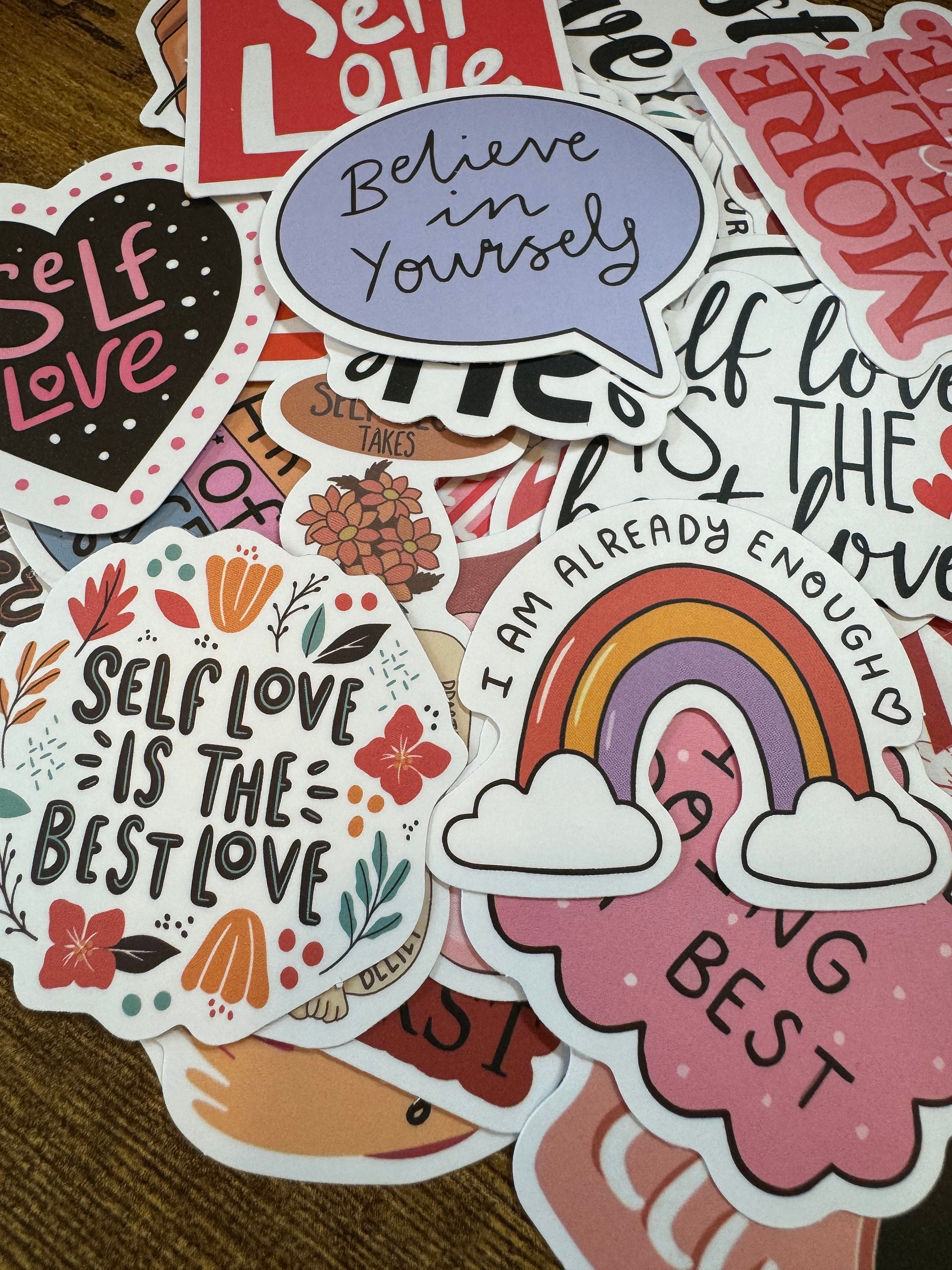 50 Self Love Stickers for All Motivational Stickers Mental Health ...