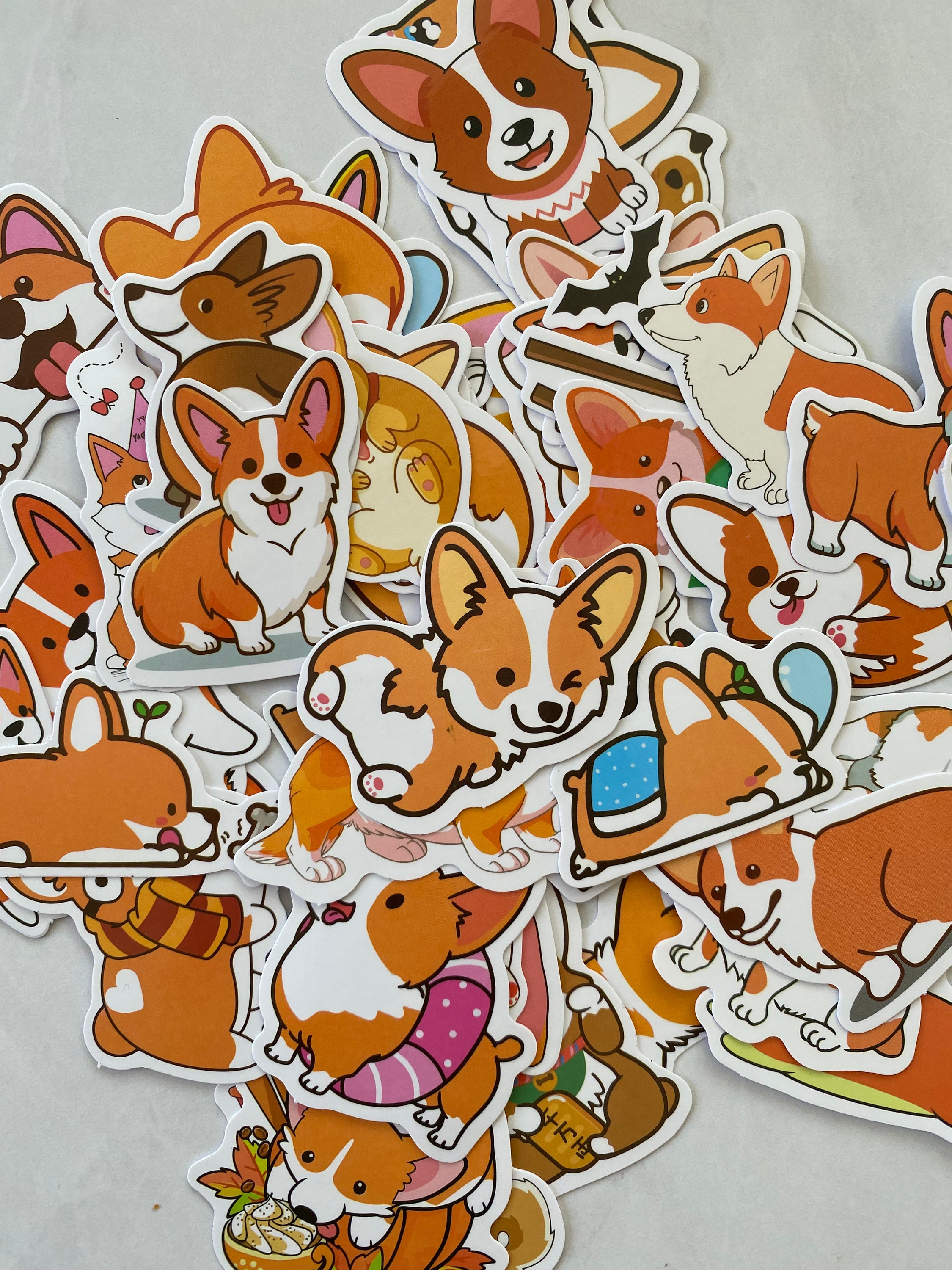 Corgi Stickers Dog Stickers Cute Animal Stickers for Water Bottle Corgi ...