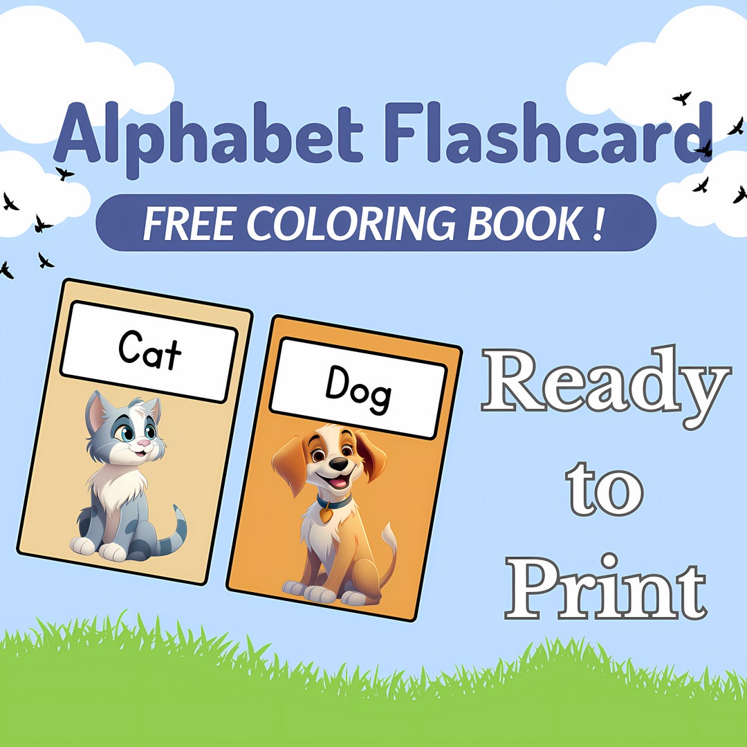 Alphabetical Flashcard, Free Coloring Book, Animal Flashcard, Learning ...