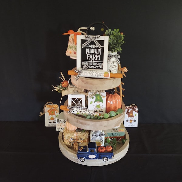Fall Tiered Tray Decor - Etsy