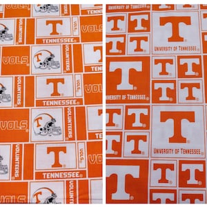University of Tennessee Vols NCAA College Logo 100% Cotton Fabric by ...