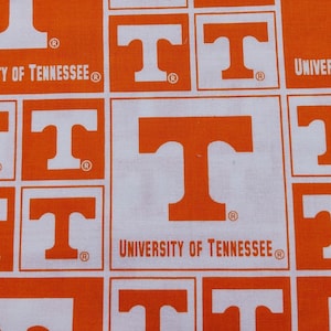 University of Tennessee Vols NCAA College Logo 100% Cotton Fabric by ...