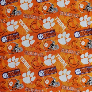 University of Clemson Tigers NCAA College Logo 100% Cotton Fabric by ...