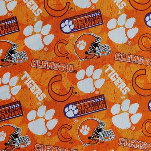 University of Clemson Tigers NCAA College Logo 100% Cotton Fabric by ...