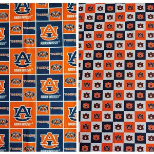 Auburn University Tigers NCAA College Logo 100% Cotton Fabric - Etsy