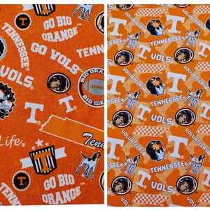 University of Tennessee Vols NCAA College Logo 100% Cotton Fabric by ...