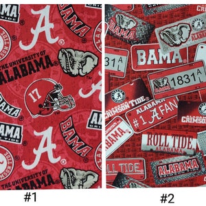 University of Alabama Crimson Tide NCAA College Logo 100% Cotton Fabric ...