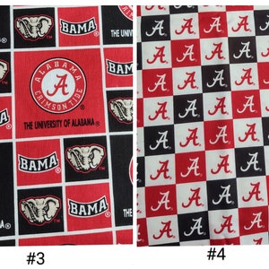 University of Alabama Crimson Tide NCAA College Logo 100% Cotton Fabric ...