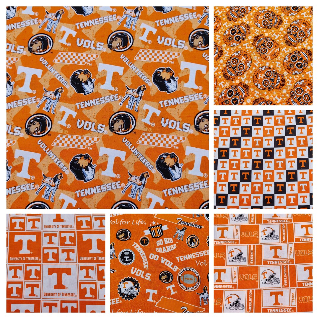 University of Tennessee Vols NCAA College Logo 100% Cotton Fabric by ...