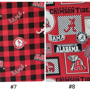 University of Alabama Crimson Tide NCAA College Logo 100% Cotton Fabric ...