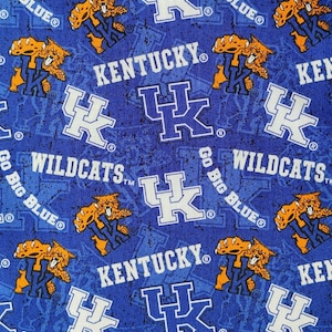 University of Kentucky Wildcats NCAA College Logo 100% Cotton Fabric by ...