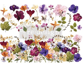 Redesign With Prima Decor Transfers Fresh Flowers 24"x 34" Rub on ...