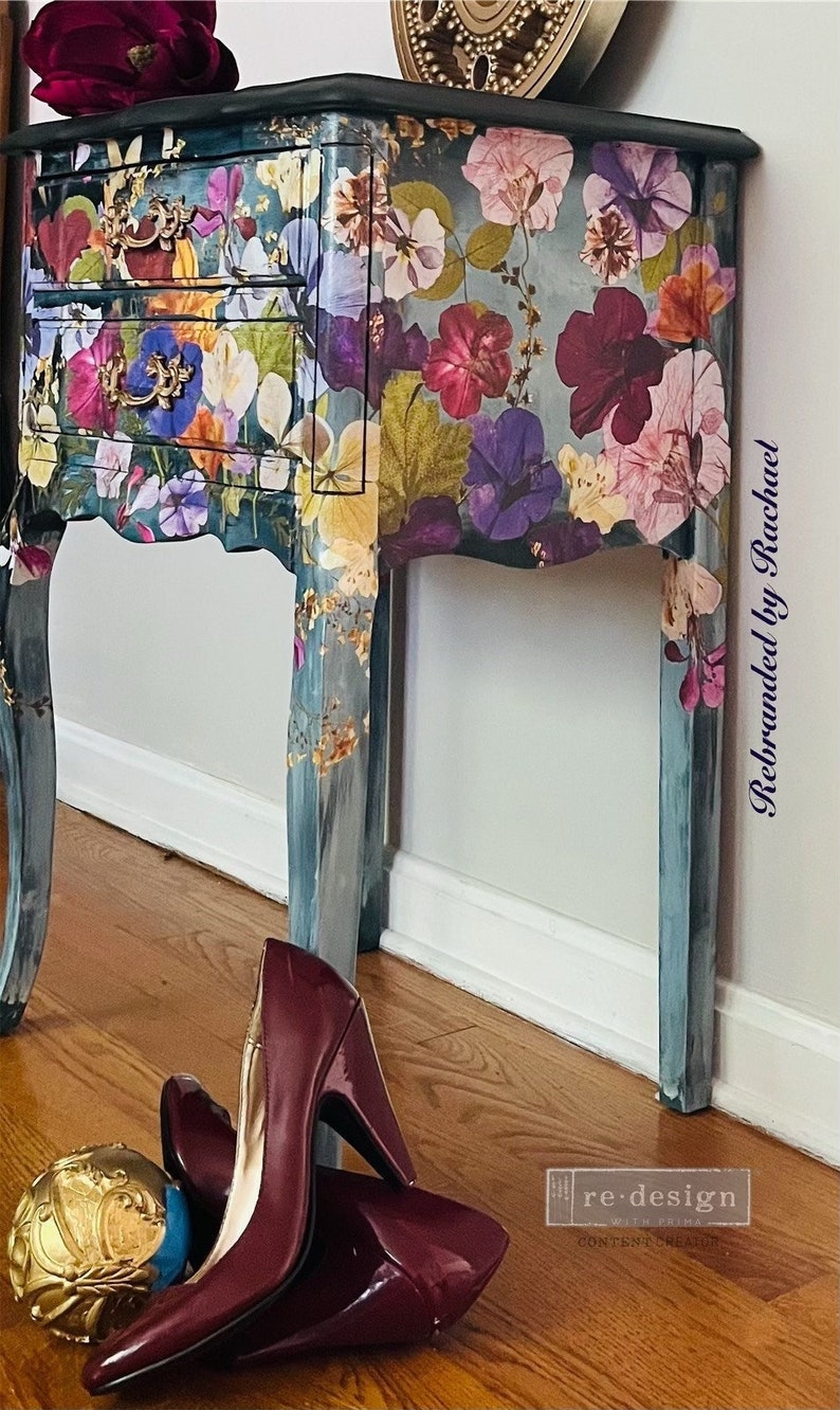 Redesign With Prima Decor Transfers Pressed Flowers 24"x35" Rub on ...