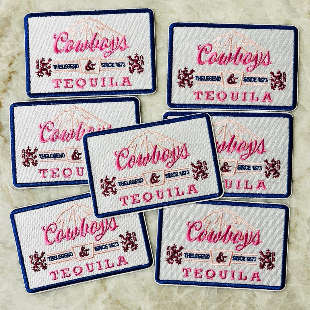 Cowboys& Tequila Patch, Trucker Hat Patches. Iron on Patches for Trucker Hats. Western Patches ...