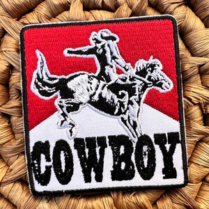 Cowboy Patch, Embroidery Patch, Patches for Hat, Iron on Patch, Cowboy ...
