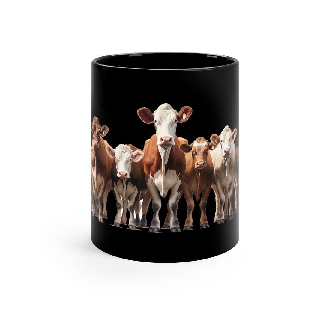 Cow Print Mug Cow Mug Art Animal Mugs Animal Mug Cows Mug Print Cows ...
