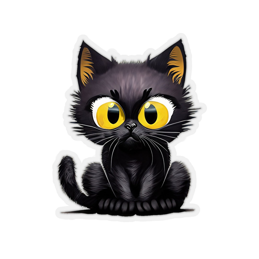 Good Kitty Cat Sticker Good Kitty Kitten Black Cat Witches Cat Cute Cat ...