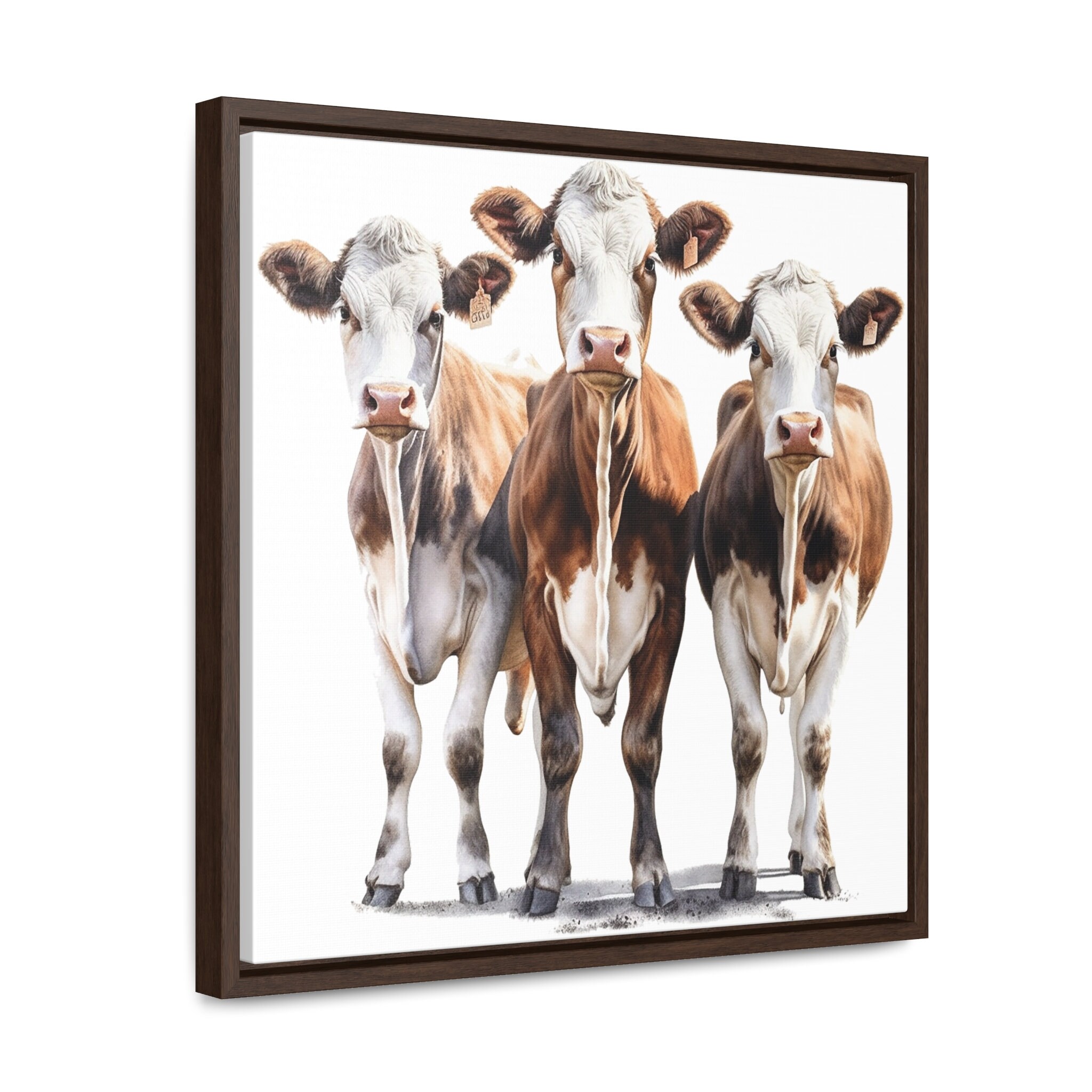 Cow Print Cow Wall Art Animal Posters Framed Cows Painting Cows Canvas ...