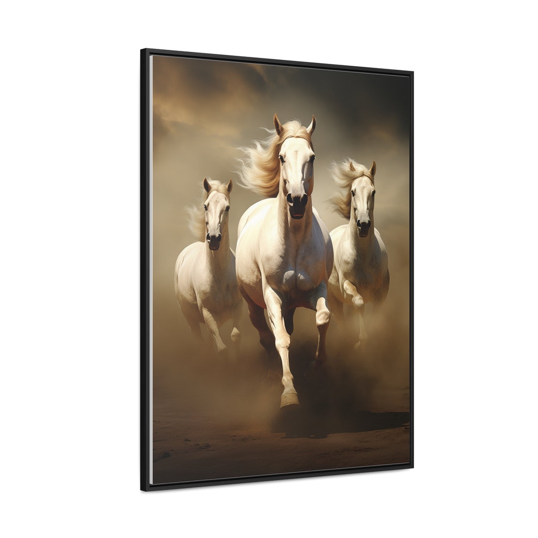 Running Horses Print Horse Wall Art Animal Posters Framed Horse ...
