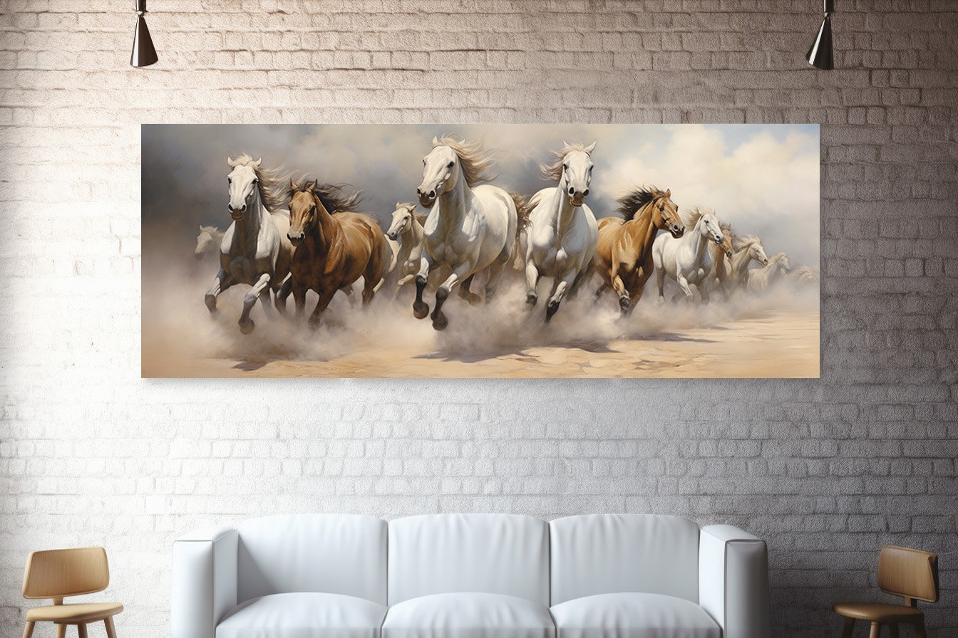 Running Horses Print Horse Wall Art Animal Posters Framed Horse ...
