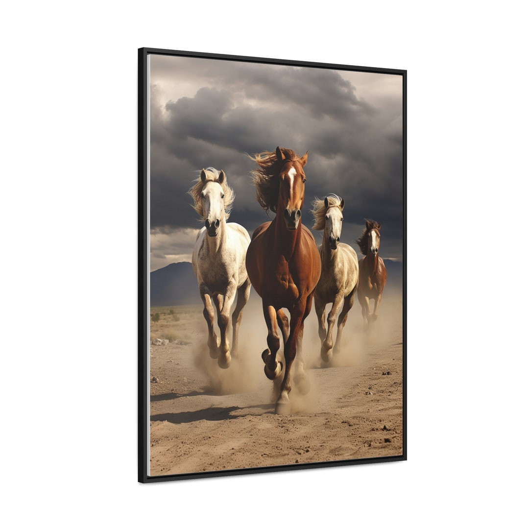 Running Horses Print Horse Wall Art Animal Posters Framed Horse ...