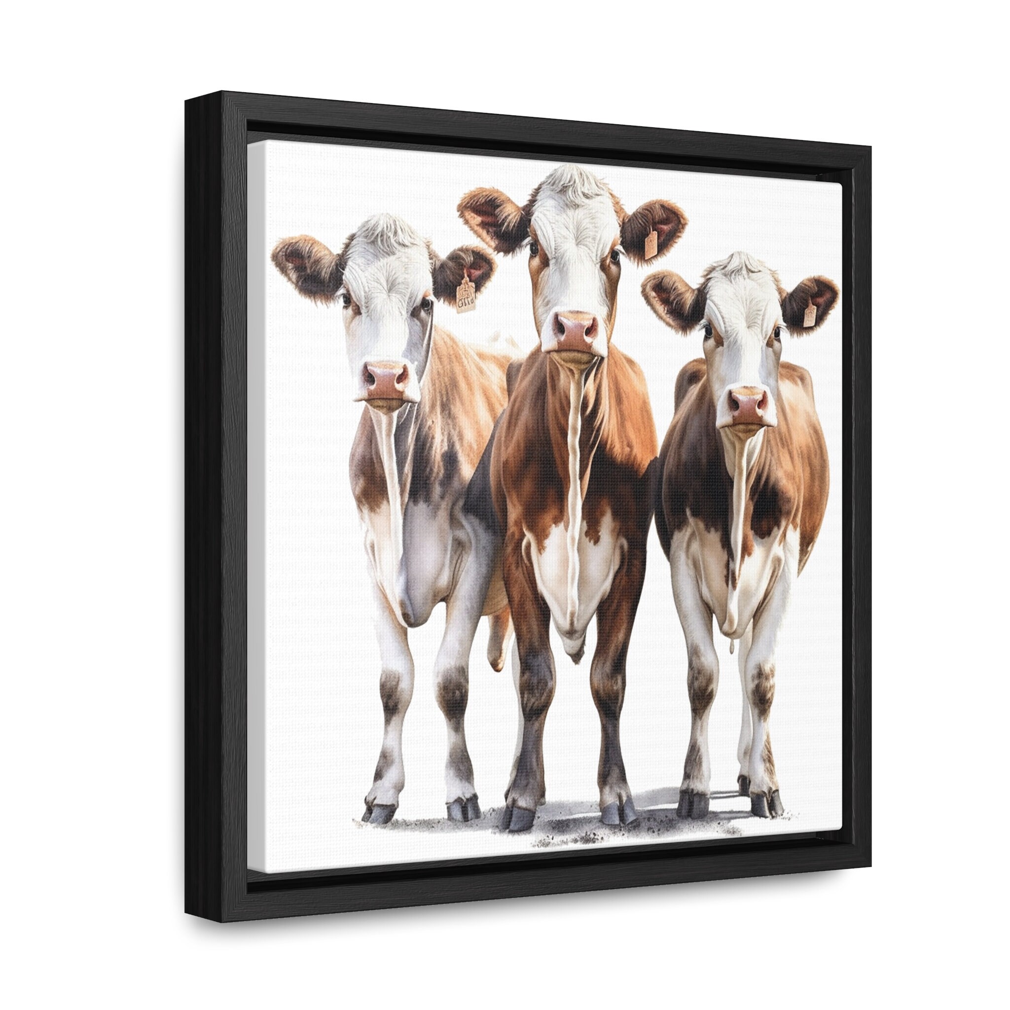 Cow Print Cow Wall Art Animal Posters Framed Cows Painting Cows Canvas ...