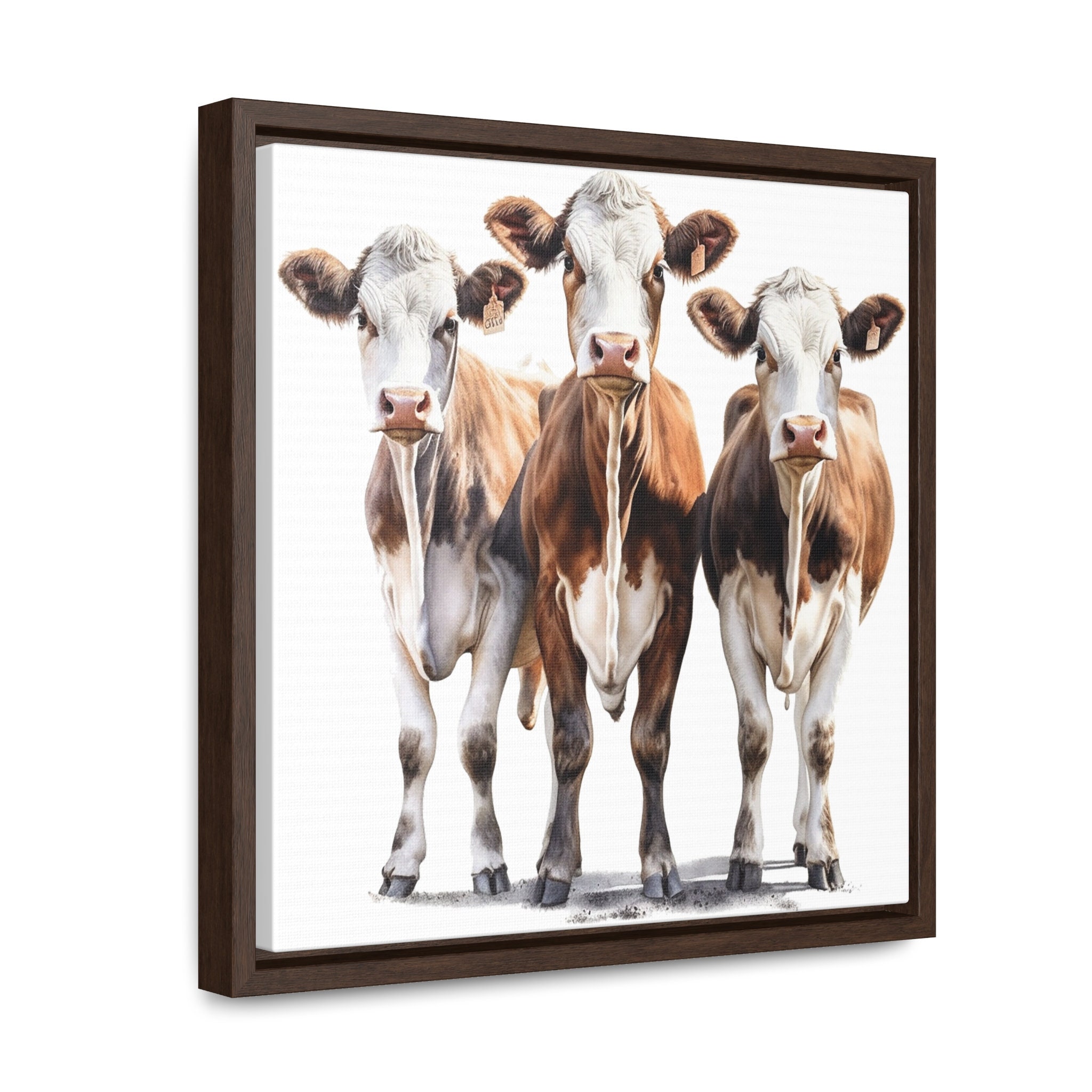 Cow Print Cow Wall Art Animal Posters Framed Cows Painting Cows Canvas ...