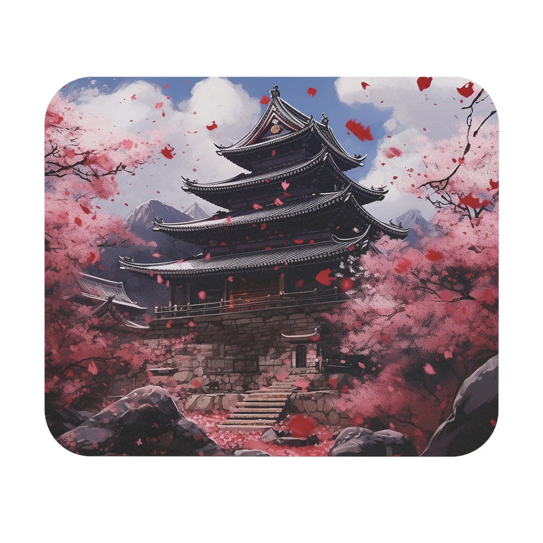 Cherry Blossom Mouse Pad Japanese Mouse Pad Cherry Blossoms Japanese ...
