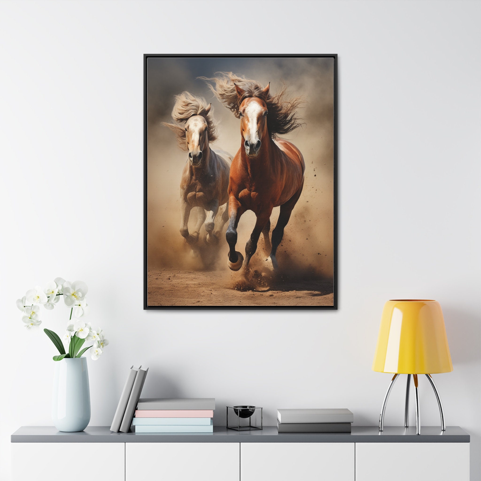Running Horses Print Horse Wall Art Animal Posters Framed Horse ...