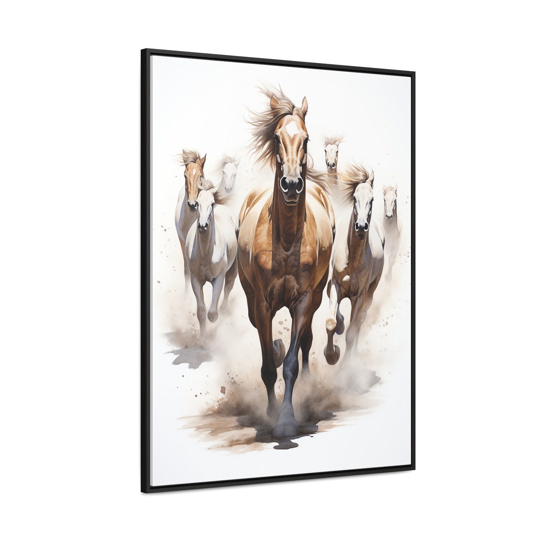 Running Horses Print Horse Wall Art Animal Posters Framed Horse ...