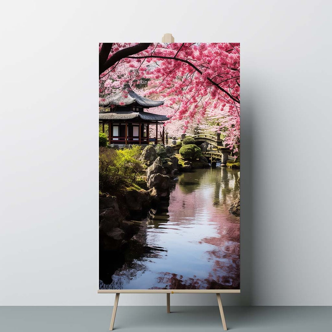 Cherry Blossom Poster Japanese Print Classic Gift Cherry Blossoms ...