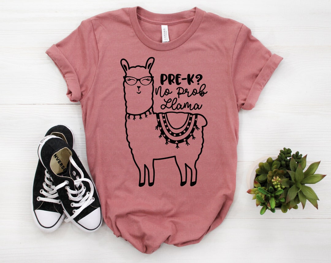 Pre K No Prob Llama Svg, Pre K Svg, Back to School Svg, Dxf, Eps, Llama ...