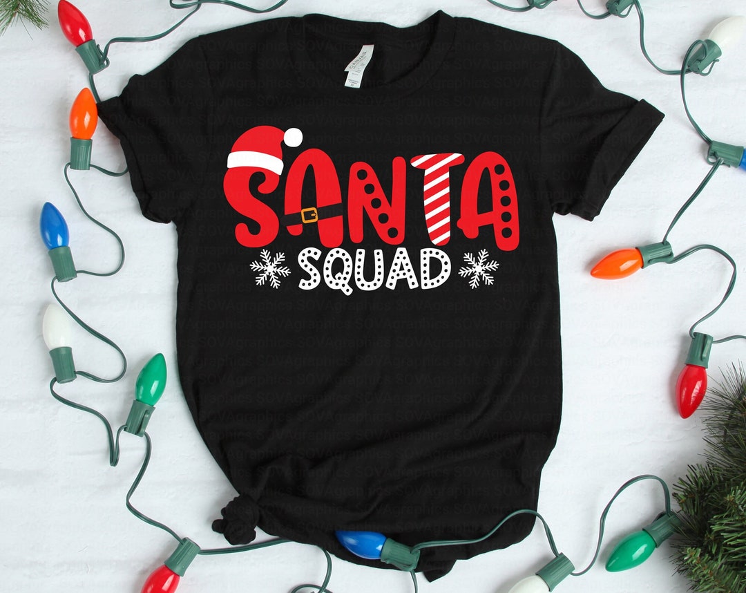 Santa Squad Svg, Christmas Svg, Santa Hat Svg, Christmas Squad Svg, Dxf ...