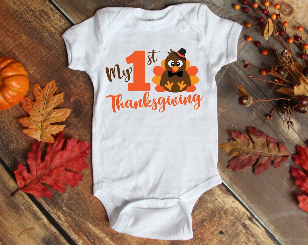 My First Thanksgiving Svg, My 1st Thanksgiving Svg, Turkey Svg, Little ...