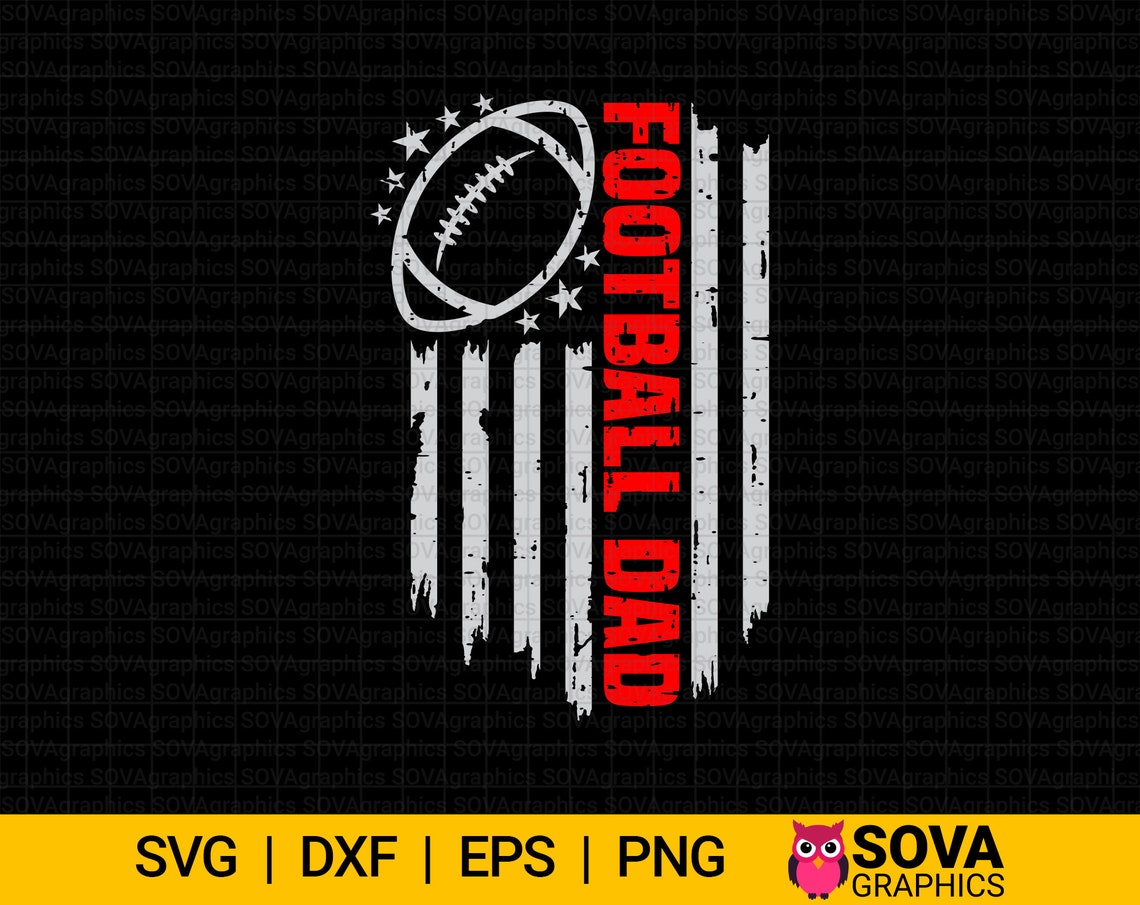 Football Dad Svg, Football Flag Svg, Football Dad Flag Svg, USA Grunge ...