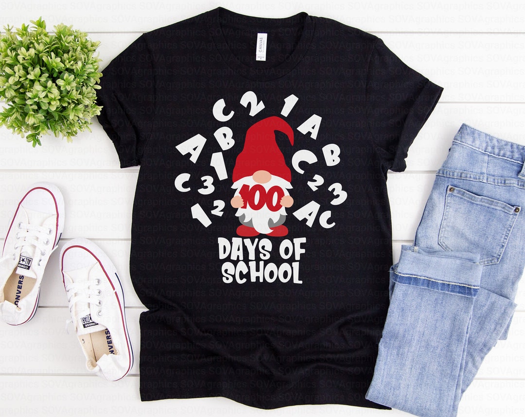100 Days of School Svg, Gnome Svg, 100th Day of School Svg, School Svg ...