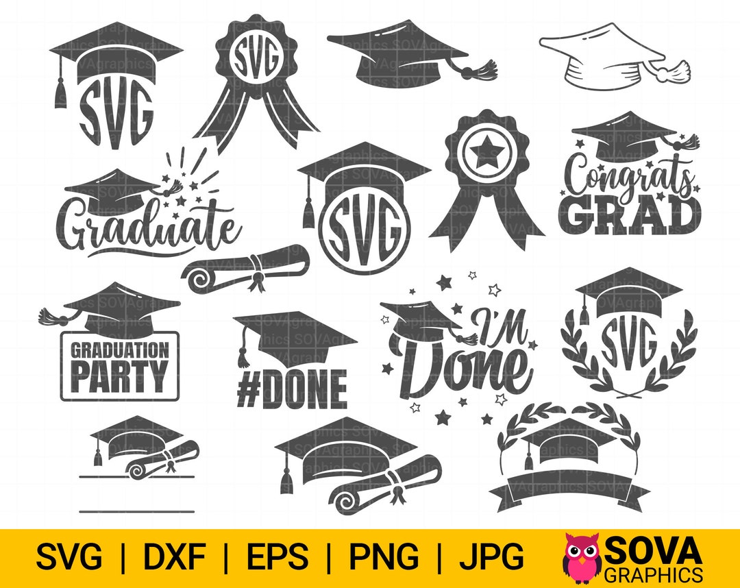 Graduation Svg, Graduation Cap Svg, Graduation Svg Bundle, Diploma Svg ...