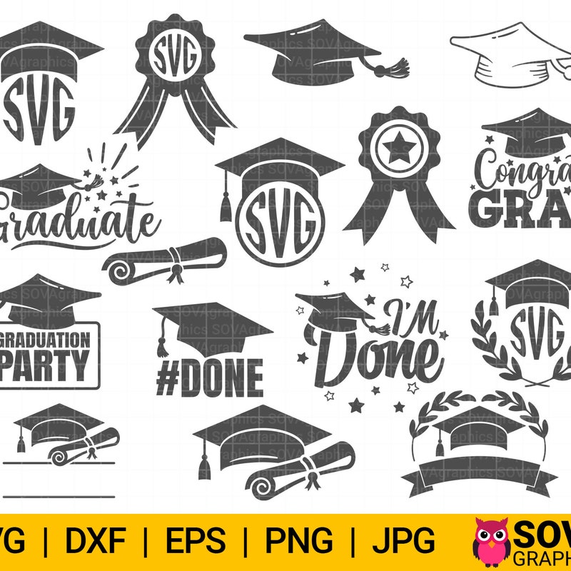 Graduation Cap Svg - Etsy