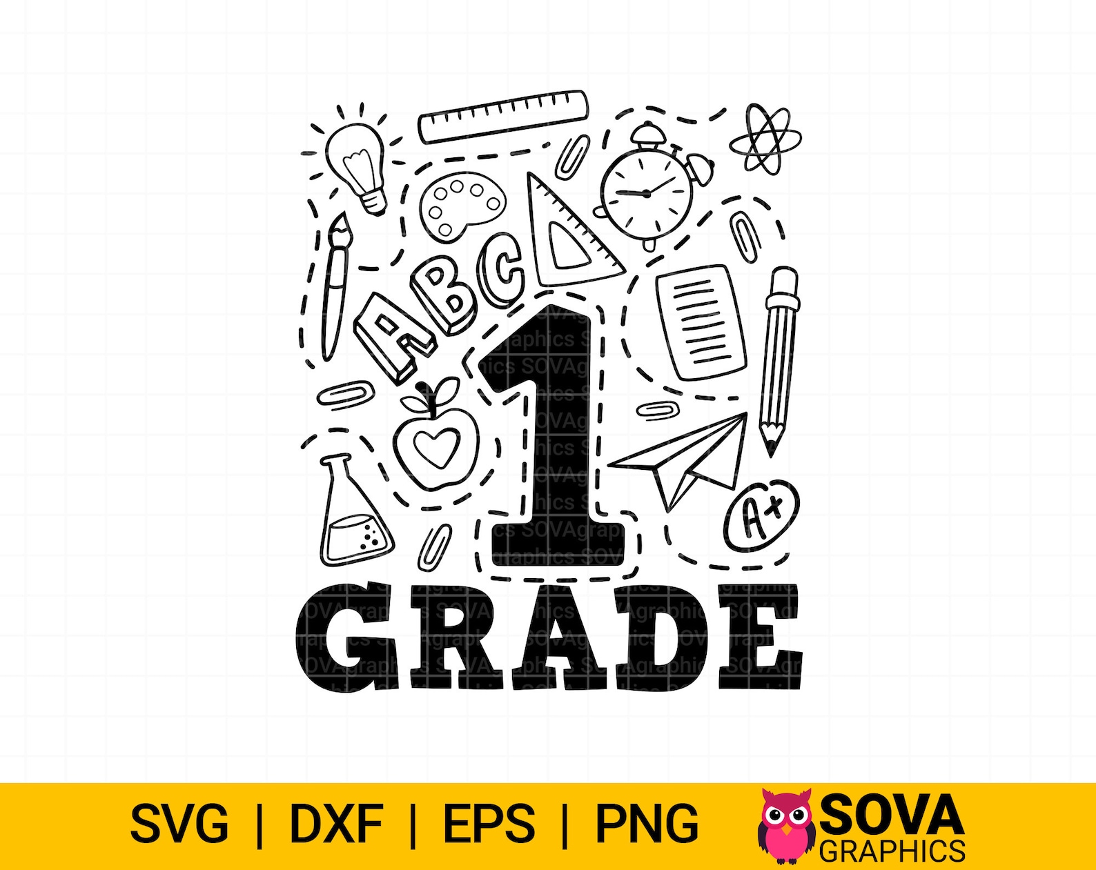 First Grade Svg, 1st Grade Svg, Back to School Svg, First Day of School ...