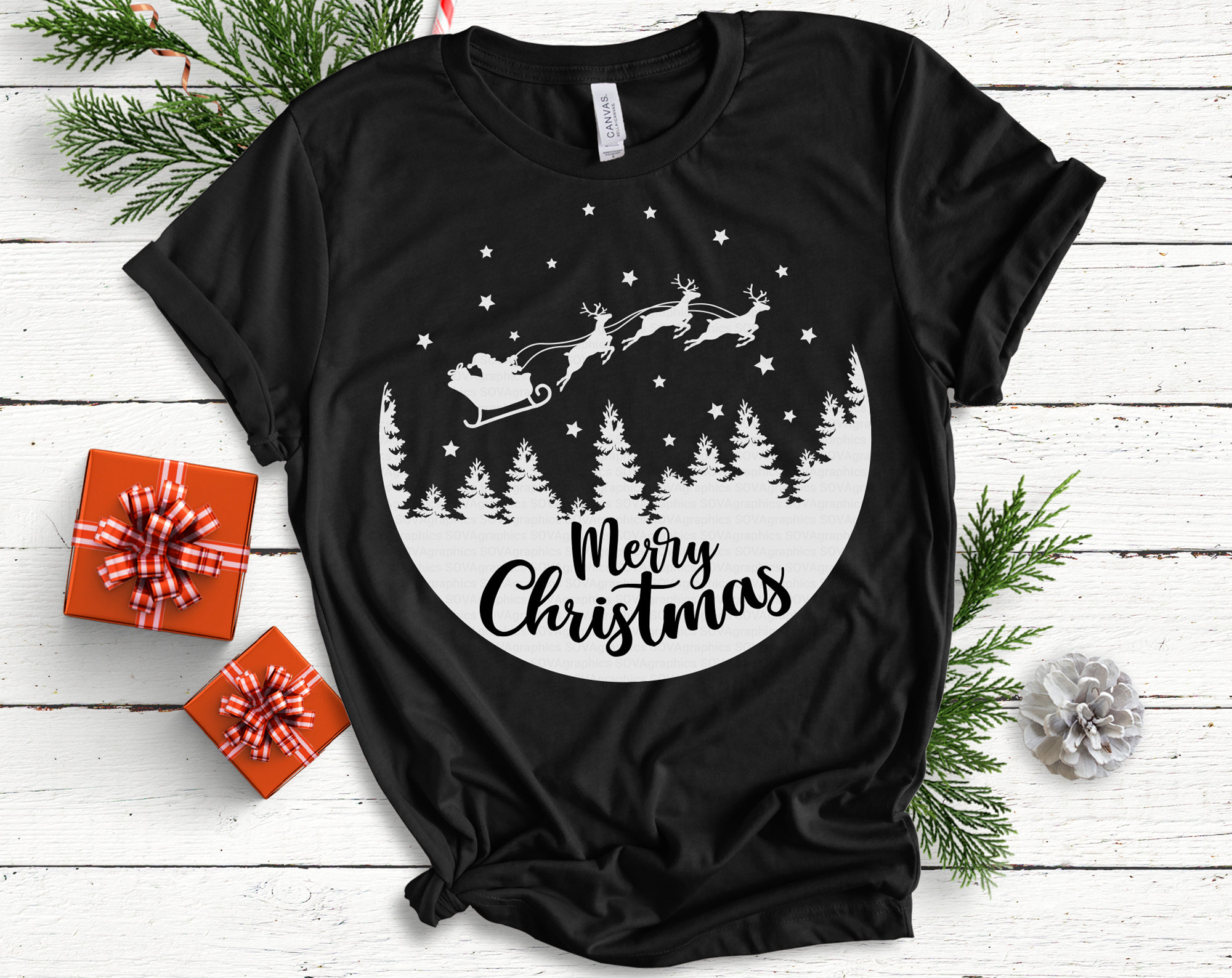 Merry Christmas Svg, Winter Svg, Christmas Svg, Flying Santa Svg ...