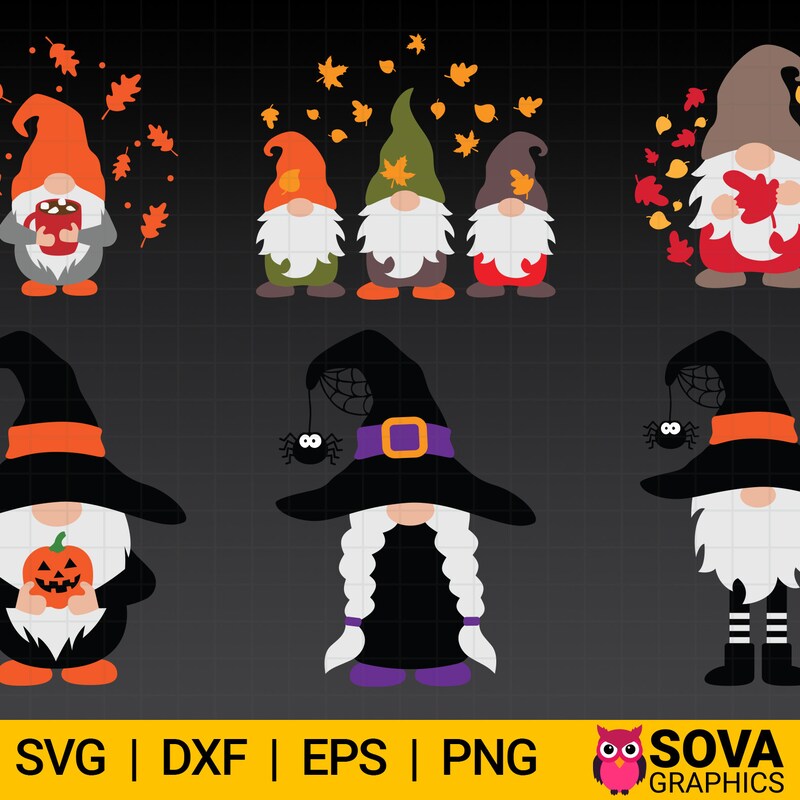 Halloween Gnome Svg - Etsy