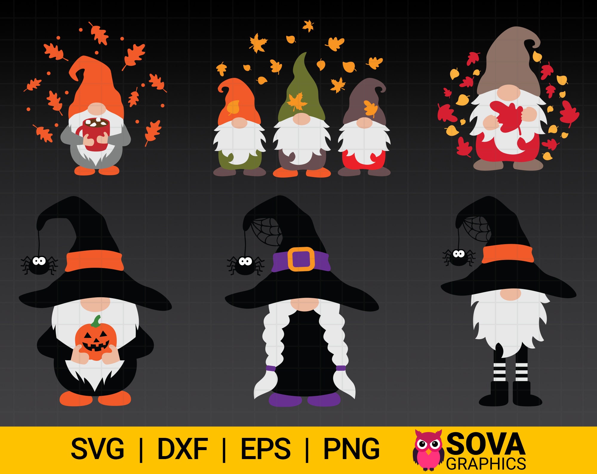 Fall Gnomes Svg Bundle Autumn Gnome Svg Halloween Gnome Svg - Etsy