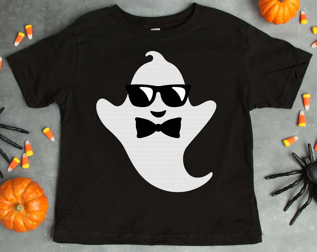 Boy Ghost Svg, Ghost With Sunglasses Svg, Halloween Svg, Dxf, Png ...