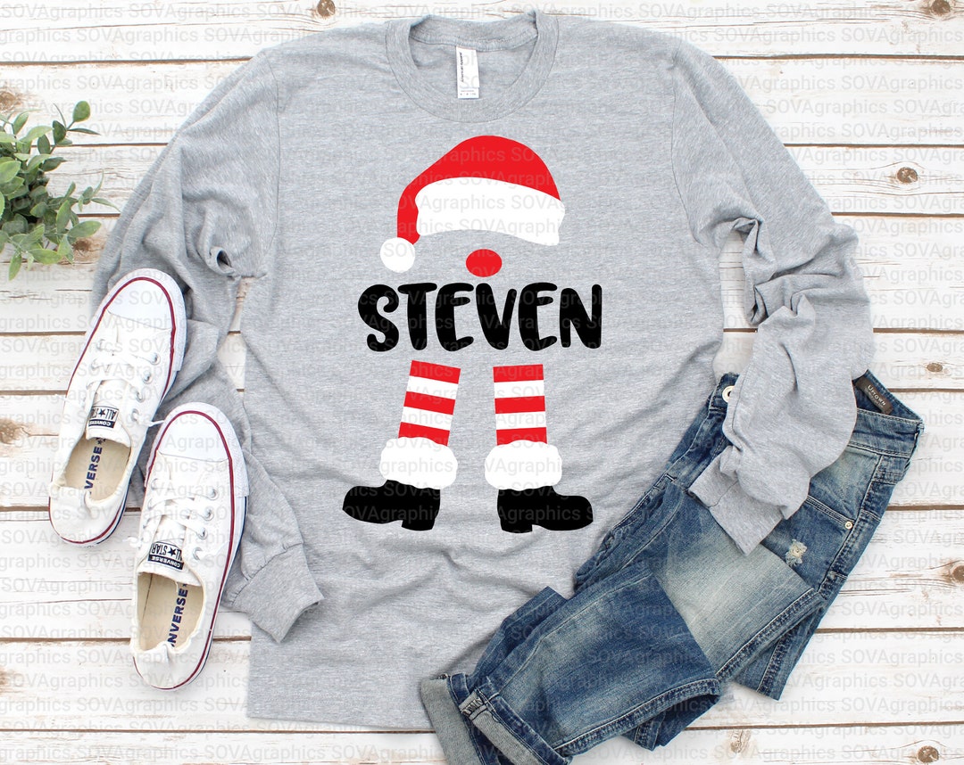 Christmas Svg, Monogram Svg, Santa Svg, Santa Legs Svg, Dxf, Santa Hat ...