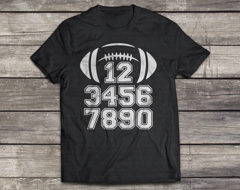 Football Number Svg Football Player Numbers Svg Football - Etsy