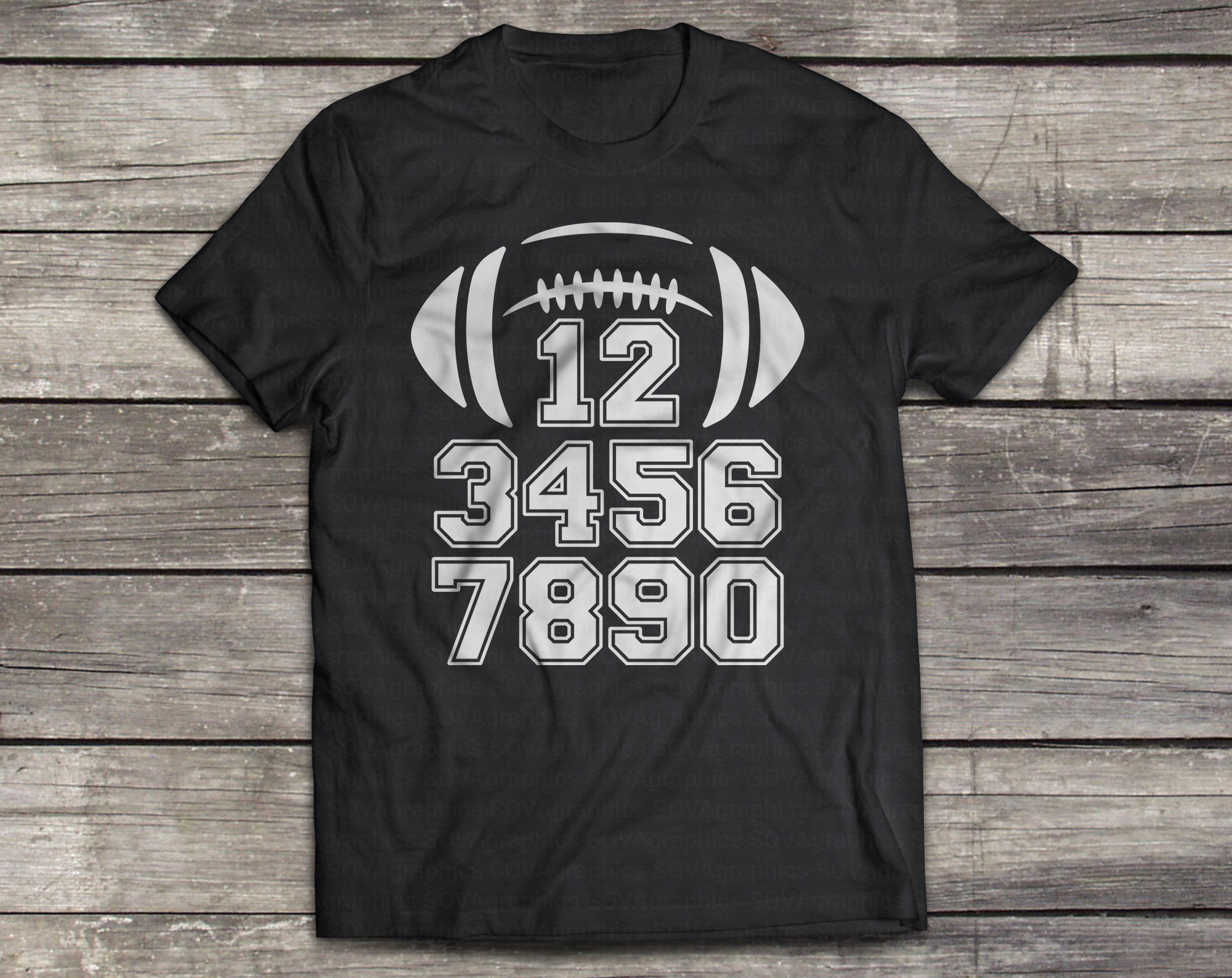 Football Number Svg Football Player Numbers Svg Football - Etsy